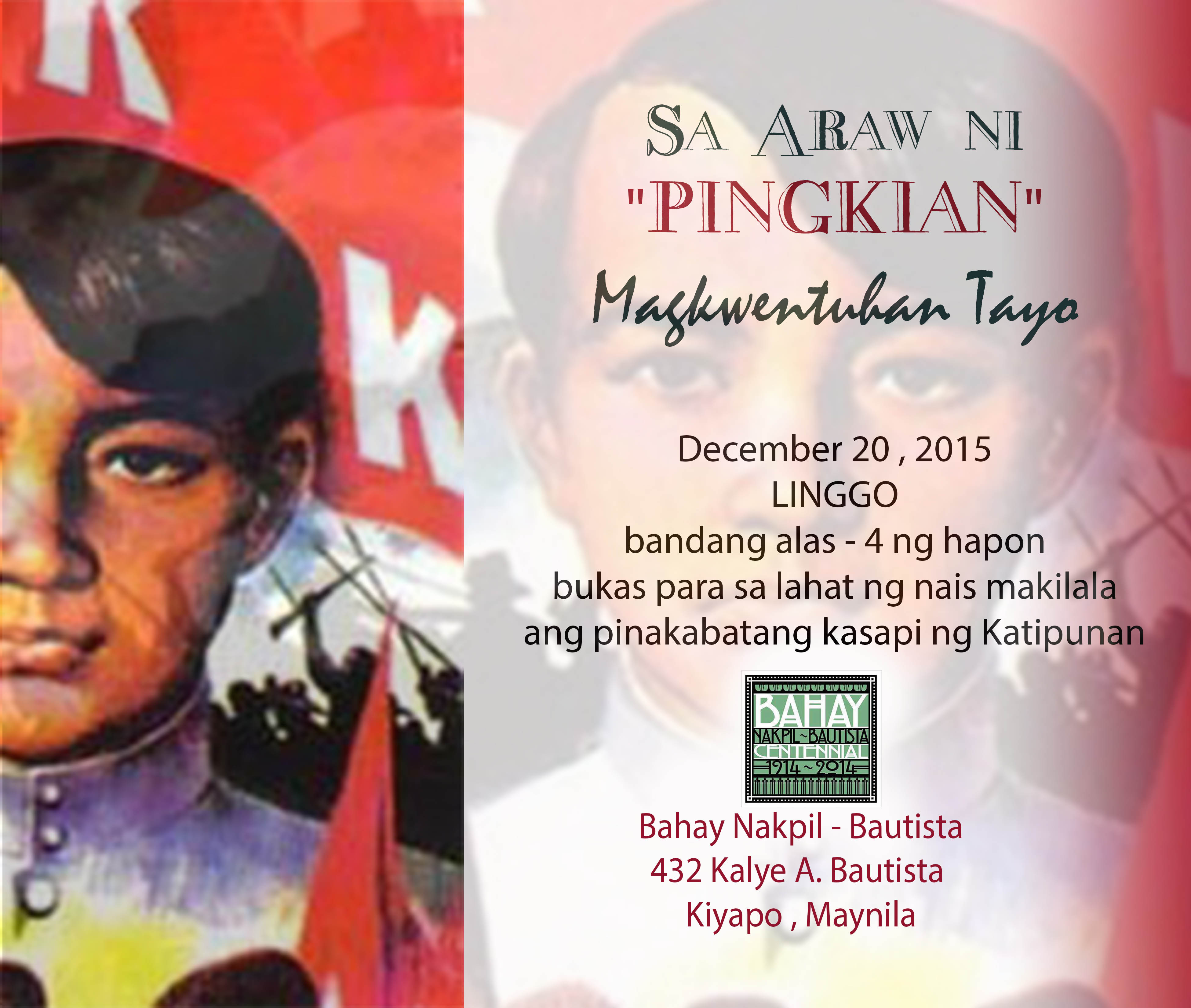 Let’s Chat on Pingkian’s Day – Bahay Nakpil-Bautista